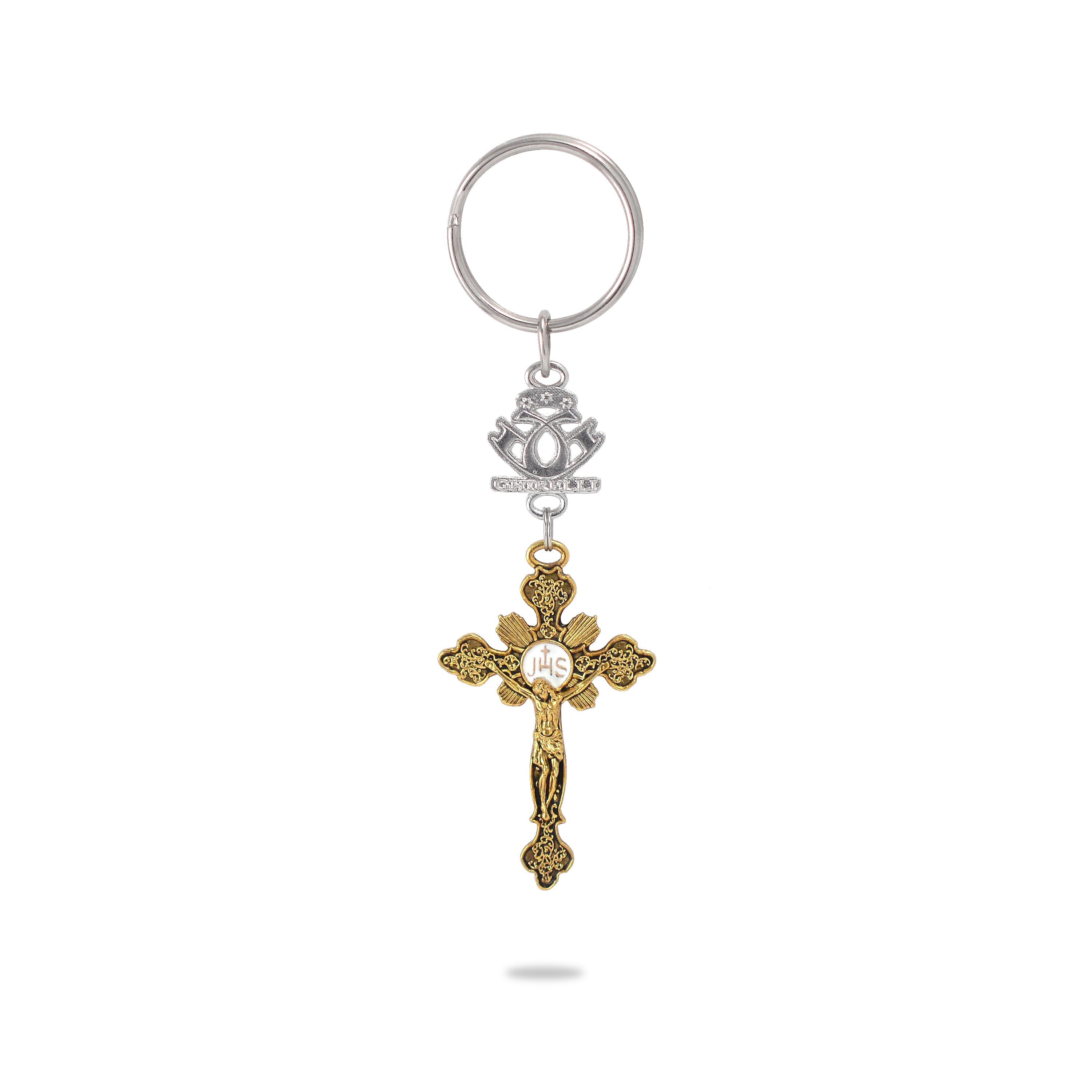 Ghirelli - KEY CHAIN - EUCHARISTIC OSTENSORY CRUCIFIX – THE RED DOOR